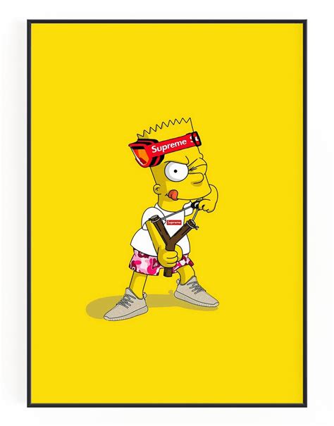 Bart X Supreme Wall Art Hyped Art