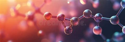 An Abstract Representation Of Interconnected Molecules And Chemical