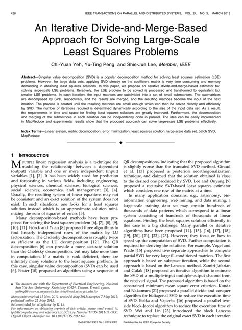 Pdf An Iterative Divide And Merge Based Approach For Solving Large