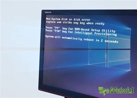 Tips Tutorial Cara Memperbaiki Error Non System Disk Or Disk Error Di Windows 10