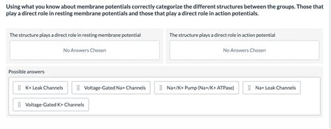 Solved Using What You Know About Membrane Potentials