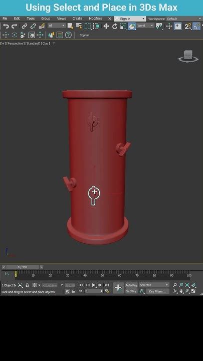 precise object placement with select and place in 3ds max shorts