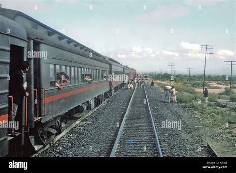N De M Train 3 Taking On Passengers At Moctezuma Slp Mexico From