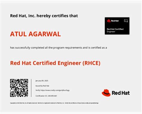 Rhce Redhat Linux Opensource It Certification Achievement Atul