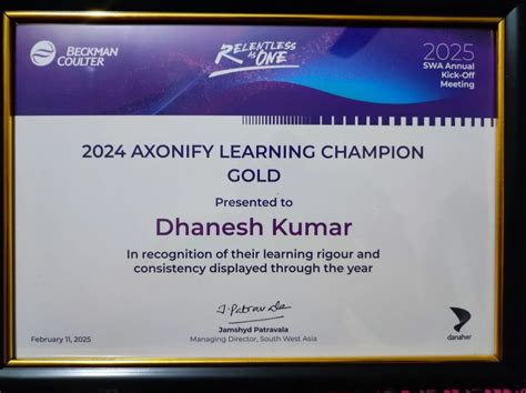 Dhanesh Kumar M On Linkedin Thrilled To Share That I Have Been Awarded