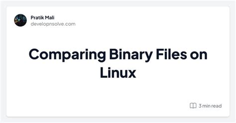 Comparing Binary Files On Linux
