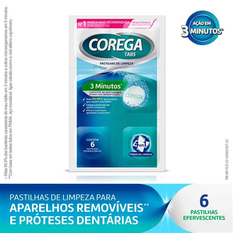 Corega Tabs 4em1 Branqueador Efervescente 6cpr Caasp Shop