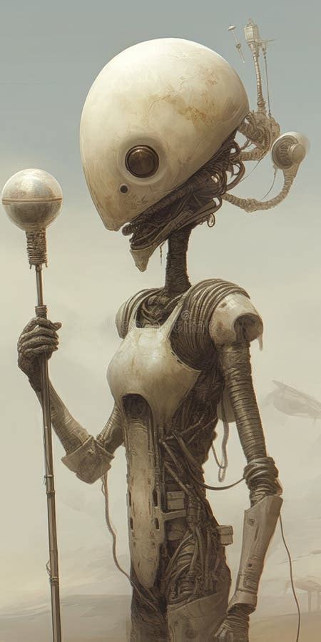 The Eerie General And The Alien Android Princess Stock Illustration Illustration Of Alien