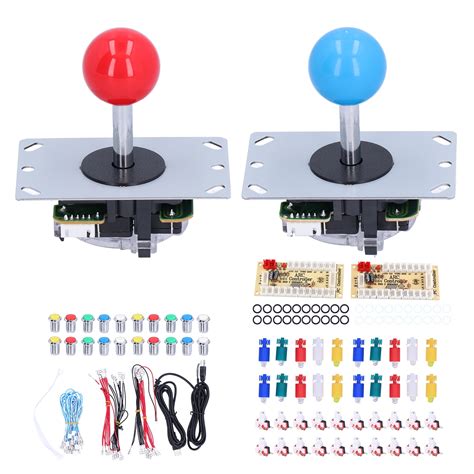 Arcade Game Diy Parts Kits Joystick Accessories Led Arcade Buttons For Pc Games 5v2 Player