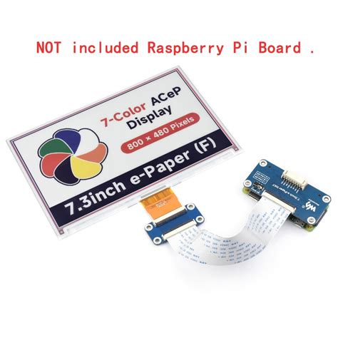 73inch 7 Color E Paper E Ink Expansion Board Hat For Raspi Rpi