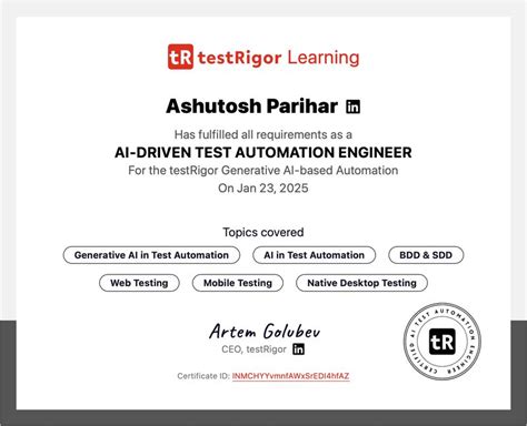 ashutosh parihar on linkedin aiinautomation testautomation