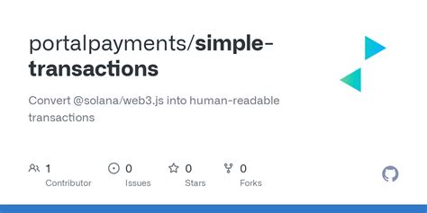 Github Portalpaymentssimple Transactions Convert Solanaweb3js