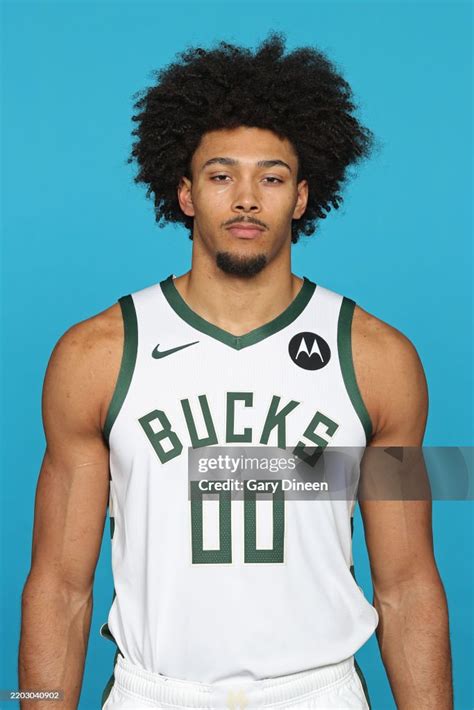 Jericho Sims Of The Milwaukee Bucks Poses For A Head Shot On March