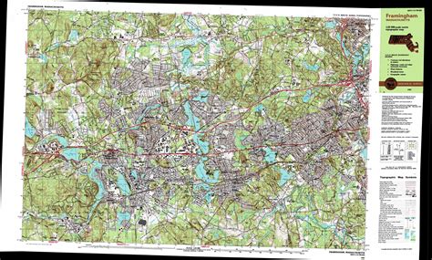 Natick Topographic Map 125000 Scale Massachusetts