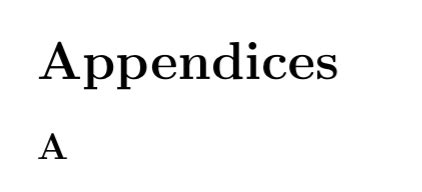 Sectioning Appendices Without A Number TeX LaTeX Stack Exchange