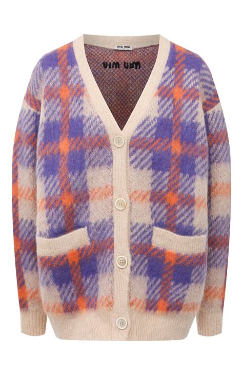 Женский бежевый кардиган Miu Miu купить в интернет магазине ЦУМ арт Mmf502 1zas F0627 Em 2024
