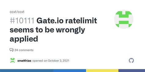 Ratelimit Seems To Be Wrongly Applied · Issue 10111 · Ccxt