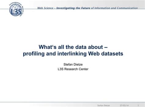 Whats All The Data About Linking And Profiling Of Linked Datasets Pdf