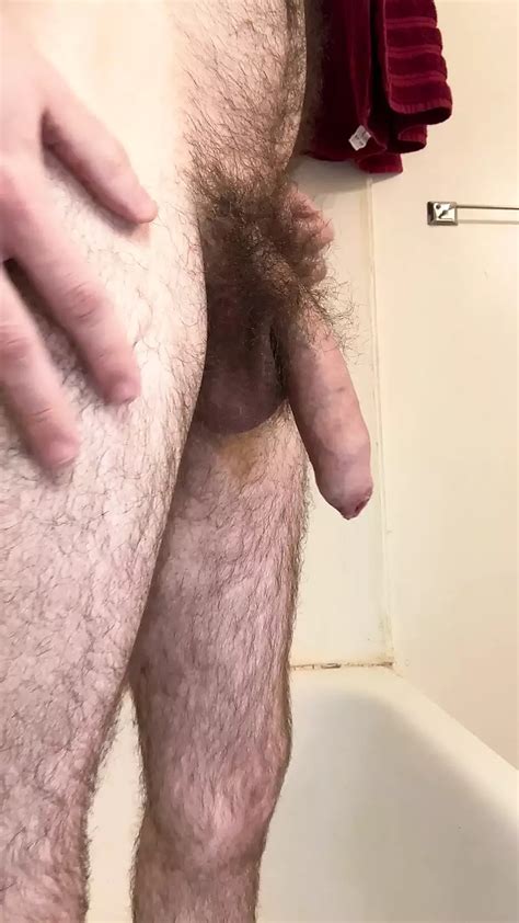Side View Of My Very Hairy Big Uncut Dick Pissing In The Toilet Gay Porn Xhamster