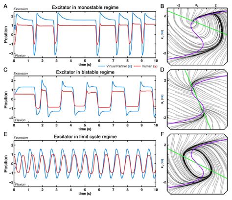 The Excitator As A Vp In The Human Dynamic Clamp A C E Time Series Download Scientific