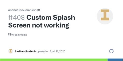 Custom Splash Screen Not Working Issue Opencardev Crankshaft GitHub