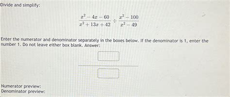 Solved Divide And Chegg Com