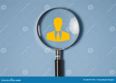 Magnifier Glass Focus To Manager Icon Which Is Among Staff Icons For Human Resources Crm Data