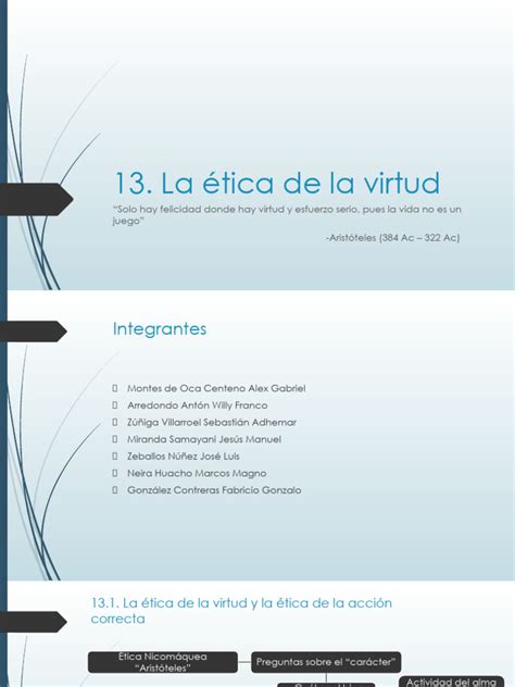 Ética De La Virtud Virtudes Y Moral Pdf Virtud Moralidad