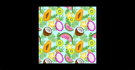 Tropical Fruit Pattern Tropical Fruit Sticker Teepublic
