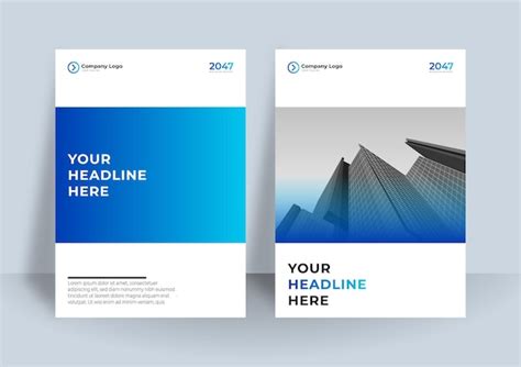 A4의 기업 책 표지 디자인 템플릿 프리미엄 벡터