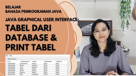 Tutorial Menampilkan Tabel Dari Database Mysql Dan Print Tabel Java Gui Belajar Bahasa Java