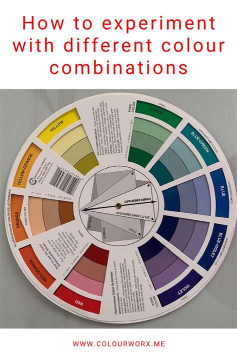A Color Wheel With The Words How To Experiment With Different Colours In Combinations