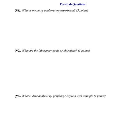 Solved Post Lab Questions Q1 What Is Meant By A