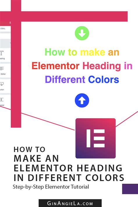 how to make an elementor heading in different colors step by step