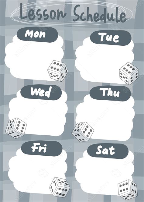 Schedule Class Babe Teacher Decorative Simple Pattern Word Template And Google Docs For Free