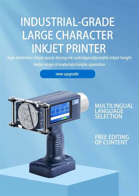 Large Character Handheld Inkjet Coding Printer For Leather And Metal