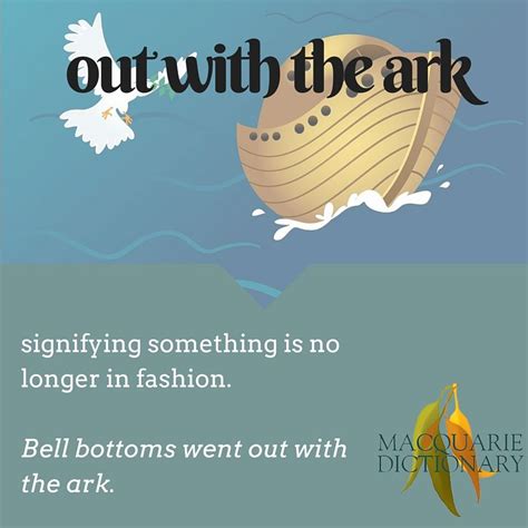 Out With The Ark Cool Words Vocabulary Definition Words