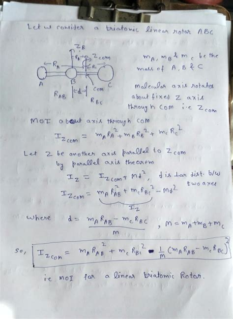 Derive The Moment Of Inertia Of Triatomic Linear Rotors Wizedu