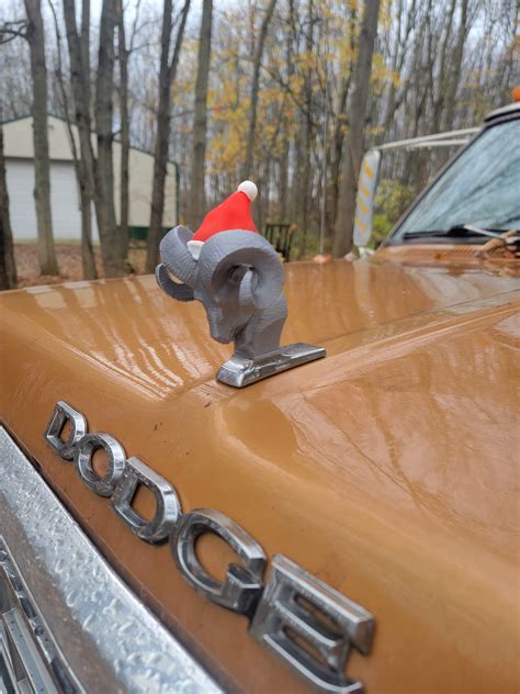 Chrome Ram Head Hood Ornament Universal Chrome Metal Ram Head Hood