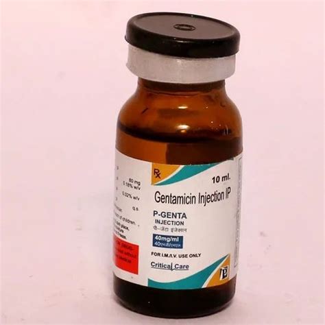 P Genta Liquid Gentamicin Sulphate 80mg Injection 40mg 1ml At ₹ 22 34 Vial In Ambala