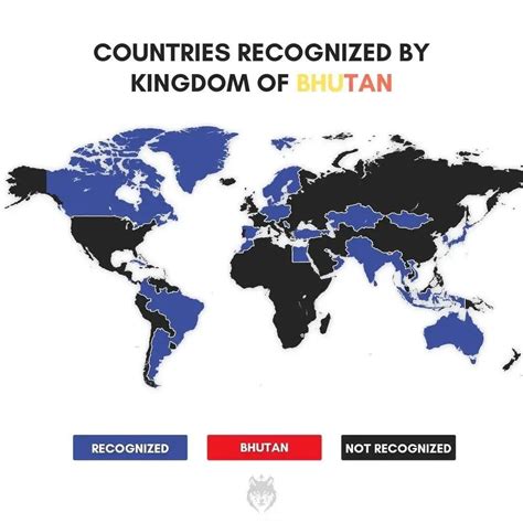 Countries Recognized By The Kingdom Of Bhutan By Adornmapper