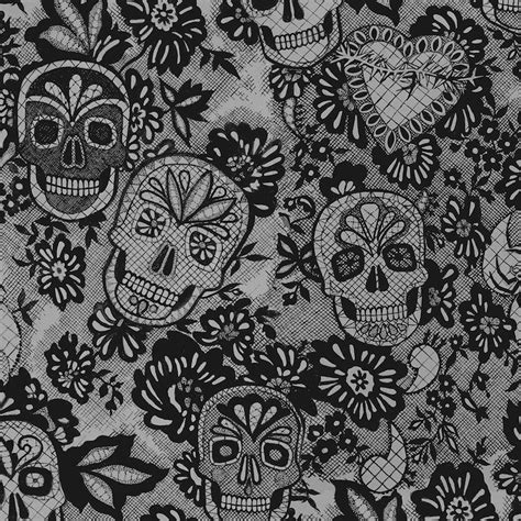 Skull Fabric Etsy