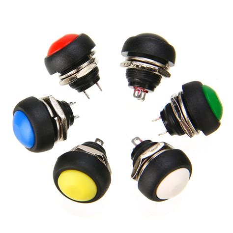 Pcs Waterproof Momentary Push Button Switch Mm Mini Round ON OFF Push Button Toggle Switch In