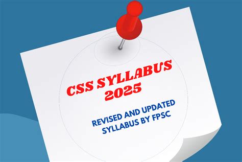 Css Syllabus 2025 Free Pdf Download