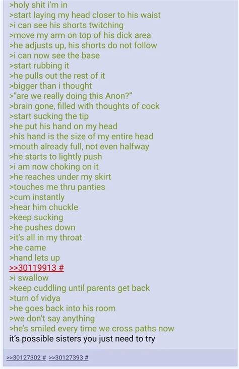 Anon Develops Incest Fetish R Greentext