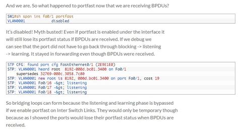 Portfast And BPDU Guard Behavior Cisco Community