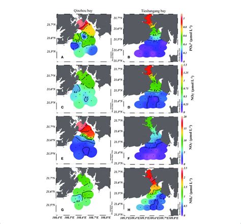 Spatial Distributions Of Nutrients ½po 3− 4 A B No − 2 C D No