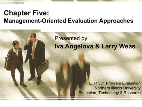 Management Oriented Evaluation Approaches Ppt