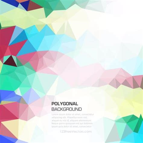 Colorful Abstract Polygonal Triangular Background Free