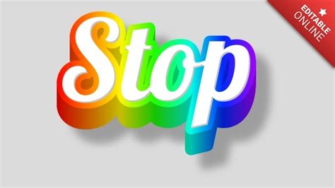 stop text effect generator